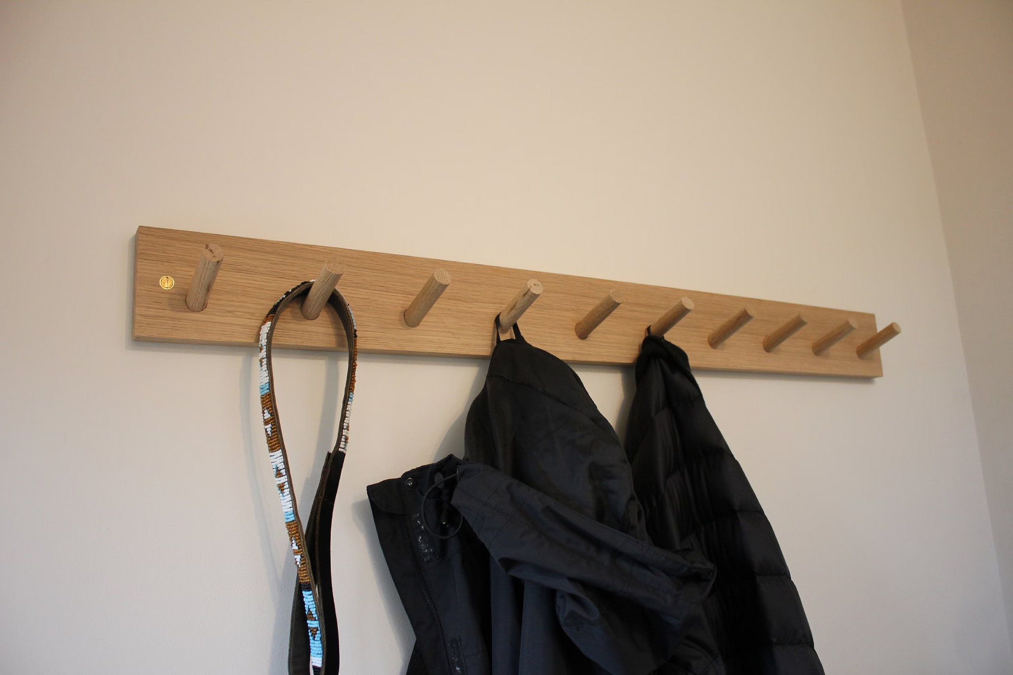 Robin & Grace. Oak Peg rails, coat racks and homewares